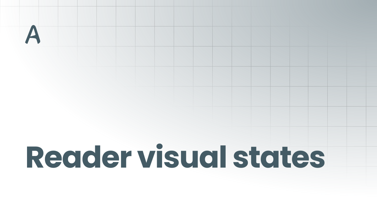 Reader visual states | Hardware | Accessia Docs